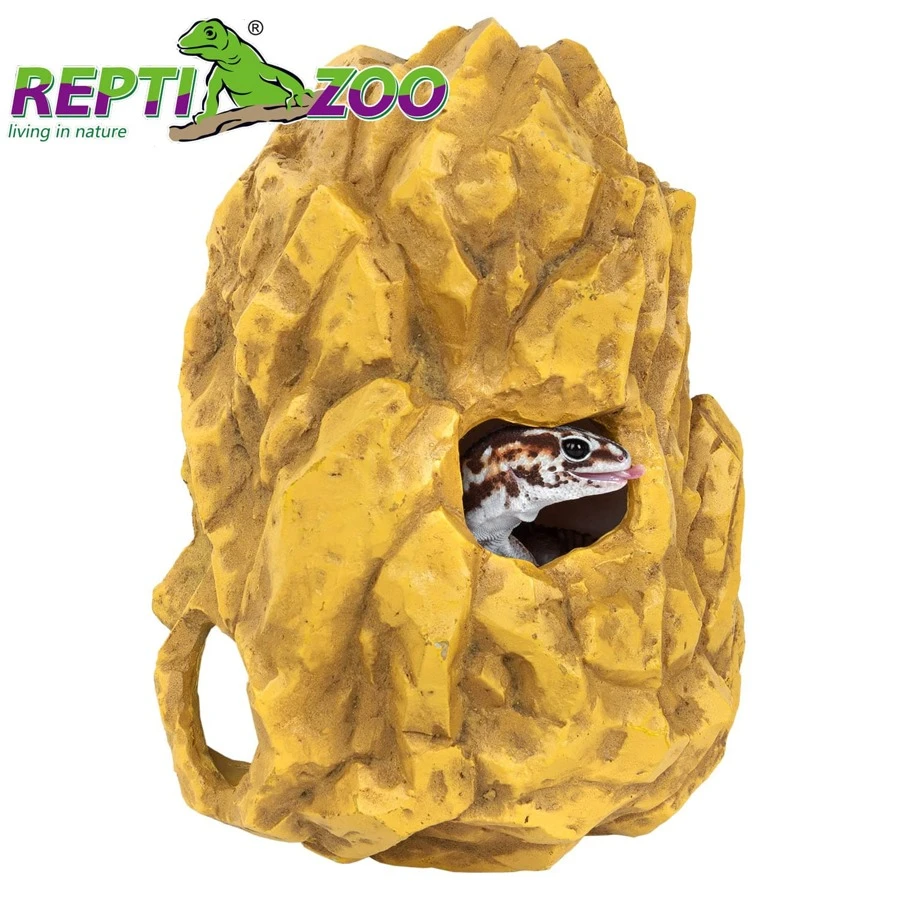 Reptile Hide Hookable Multi-Levels Hideout Resin Reptile Cave Bearded ...