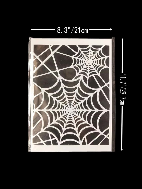 1pc White Plastic A4 Spider Web Stencil Template For Drawing | SHEIN USA