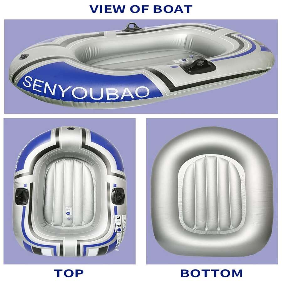 Inflatable Boat, Swimming Pool Lake Float Raft for Adults, Portable ...
