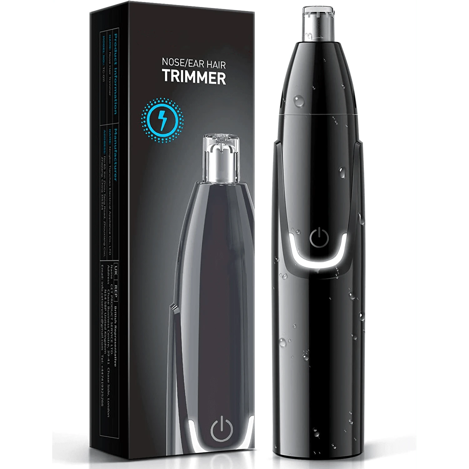 Ear and Nose Hair Trimmer, Painless Eyebrow & Facial Hair Trimmer for ...