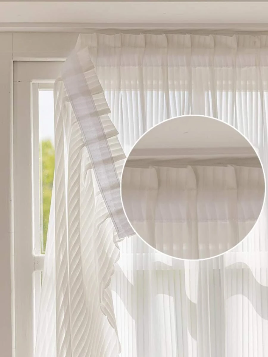1pc French Romantic Vertical Venetian Blinds Sheer Curtain | SHEIN UK
