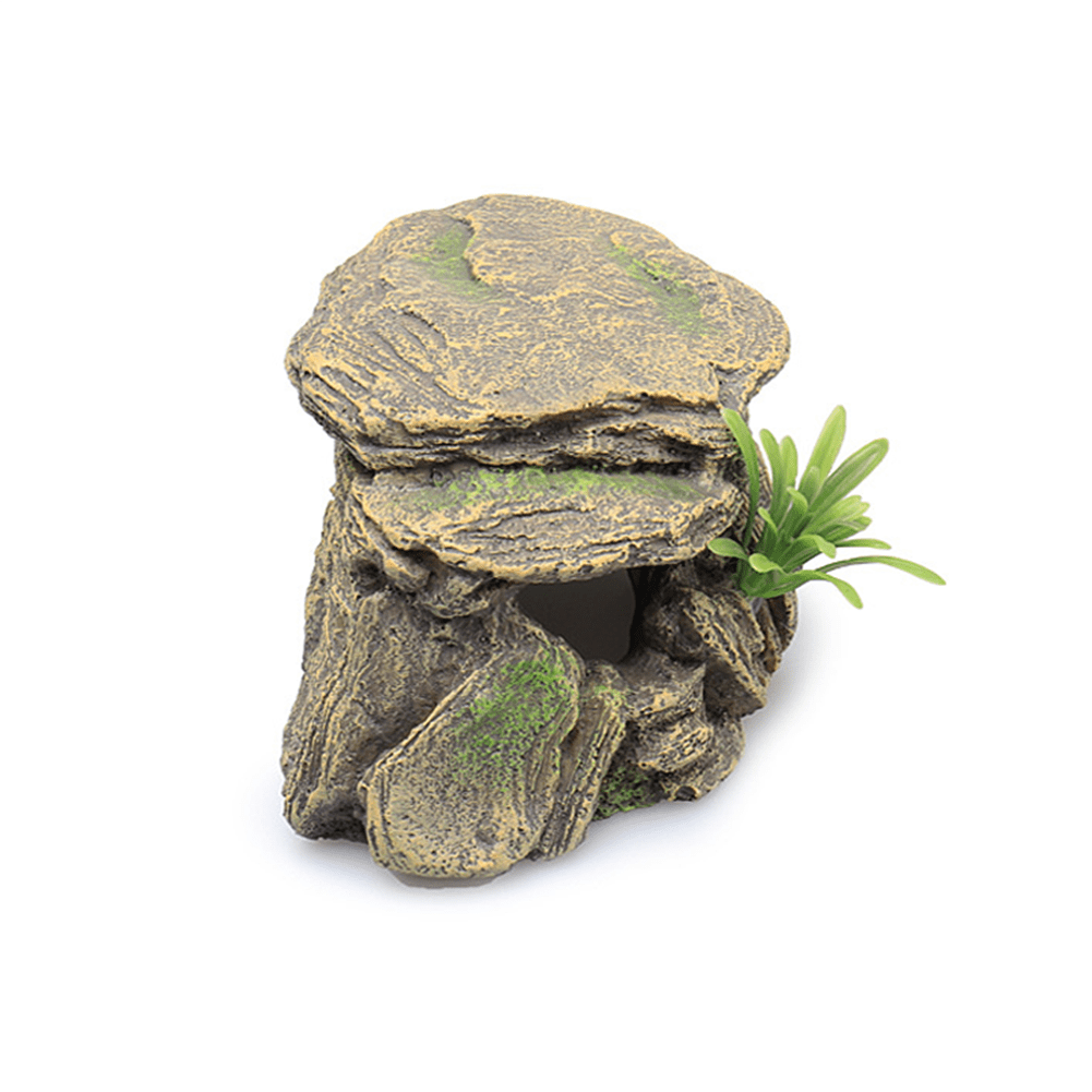 Reptile Stone Rock Basking Island Climbing Platform Resin Ornaments for ...