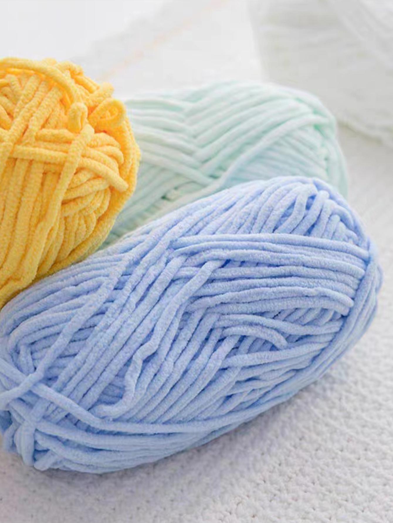 1pc 50g Red Hand Knitting Diy Chunky Wool Yarn, Baby Scarf Knitting ...