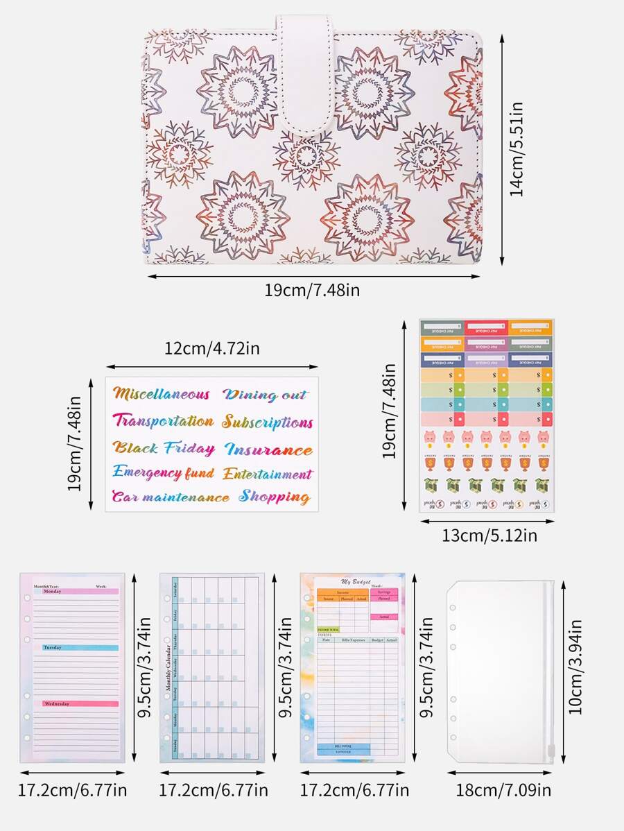 Budget Planner Set - English Portable Schedule & Weekly Planner ...