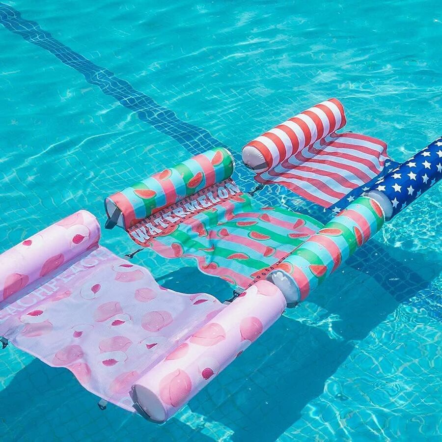 Inflatable Pool Floats American Flag Floaties, Water Fun Summer Beach ...