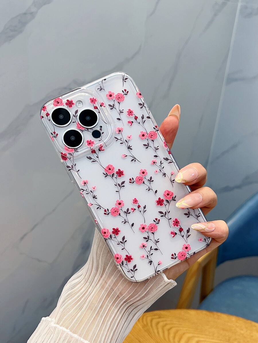 Aesthetic Rose Summer Floral Clear Phone Case | SHEIN USA