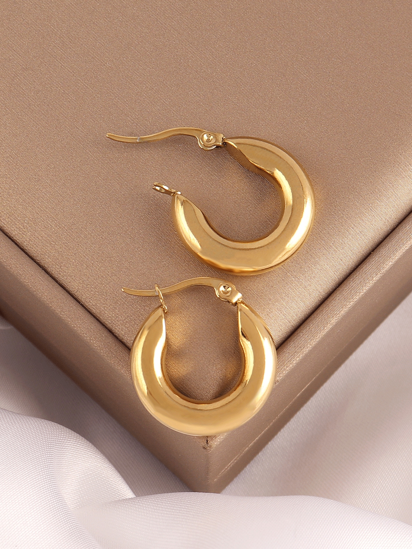 Stainless Steel Hoop Earrings for Men Fashion Round Earrings Punk Round ...