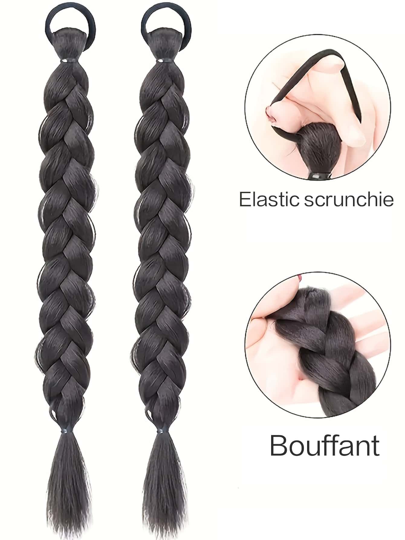 One Piece Synthetic Ponytail Extensions Boxing Braids Wrap Around ...