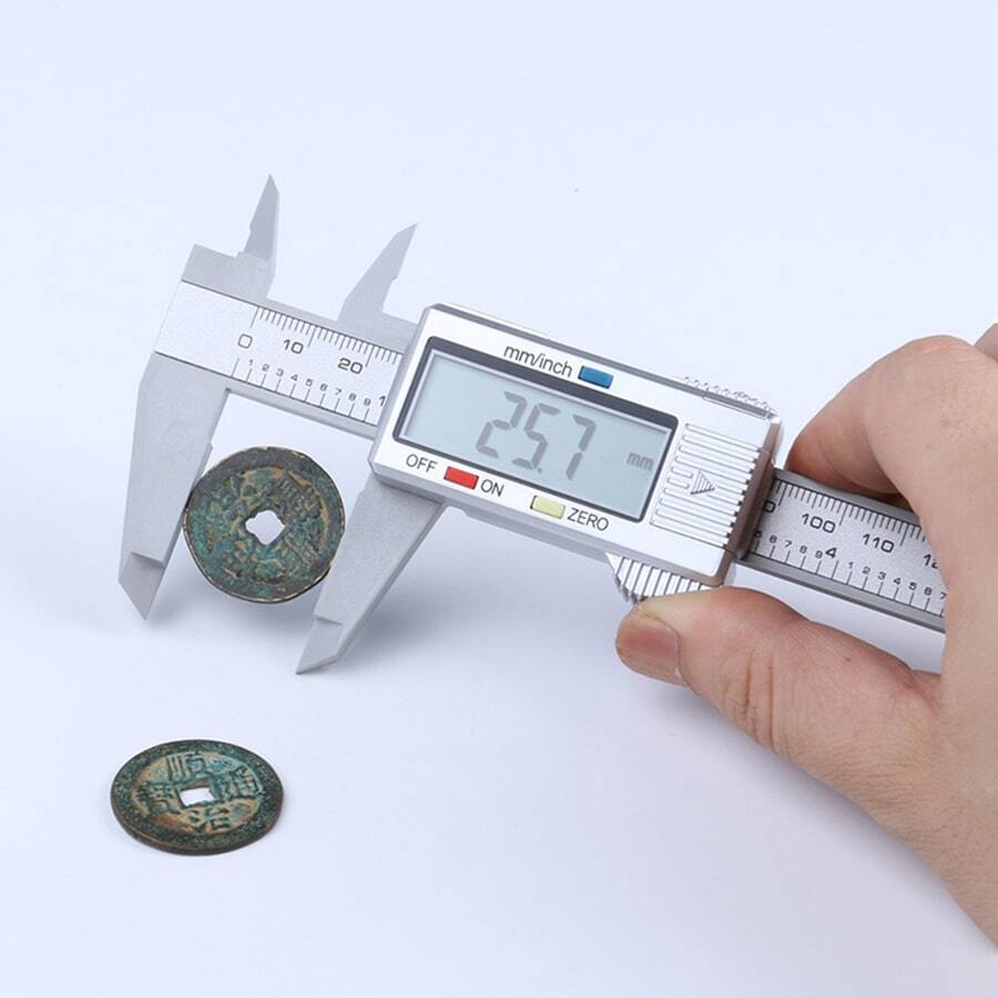 150mm 0.1m Digital Vernier Calipers measure 6inch LCD Electronic Carbon ...