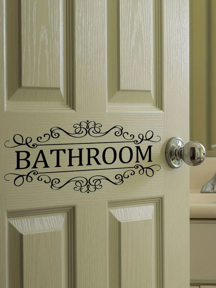 Wall Decal Bathroom Toilet Handle