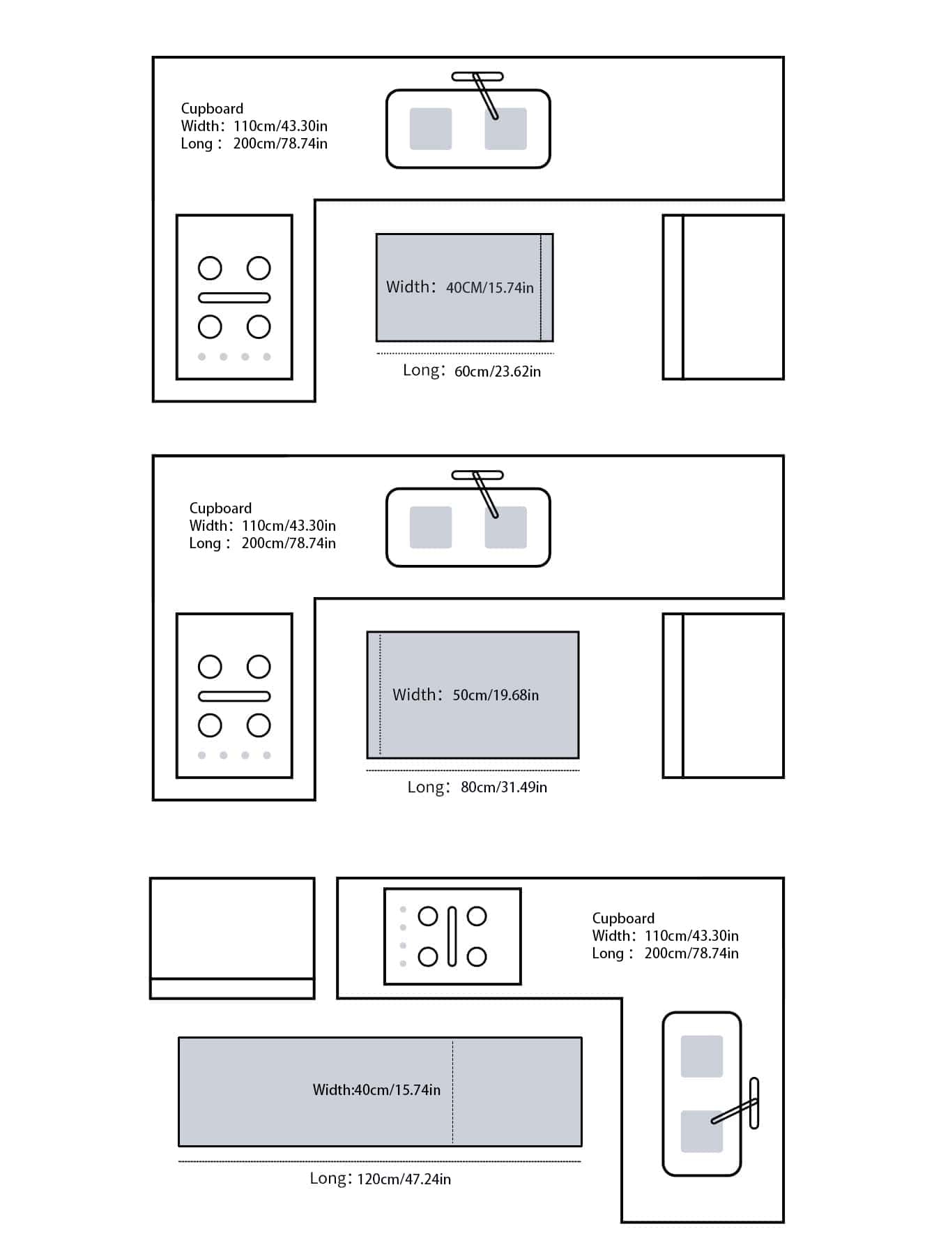 1pc Letter Cutlery Graphic Kitchen Rug, Modern Polyester Anti-Slip ...