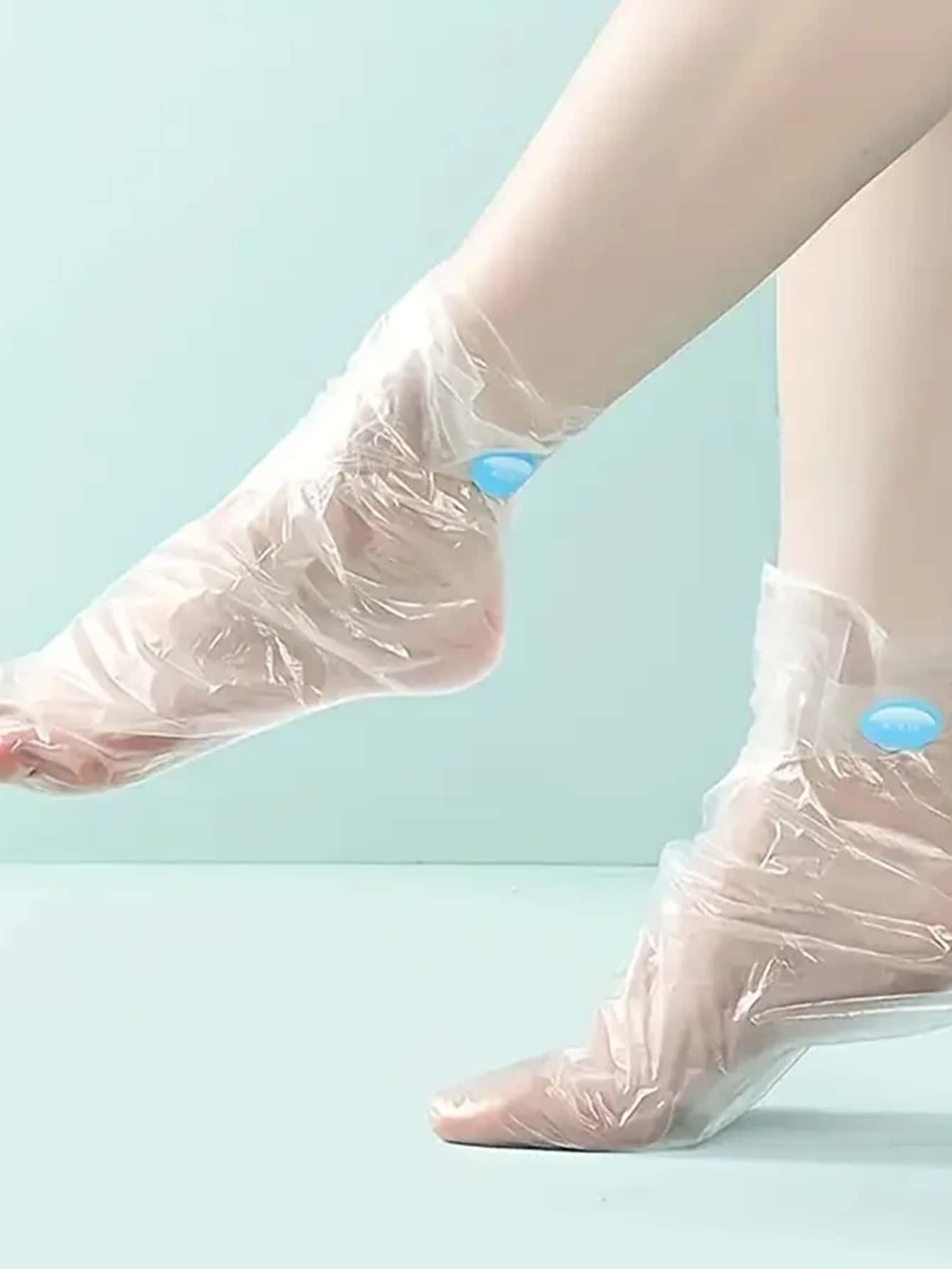 100pcs Disposable Waterproof Pe Material Foot Cover For Shoe Fitting ...