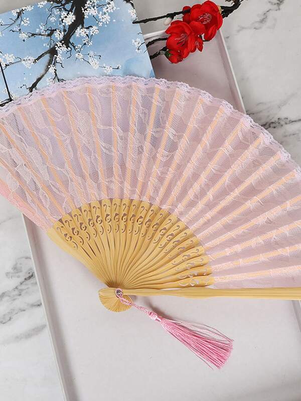 1pc European Lace Princess Folding Fan For Home Decoration And Dance ...