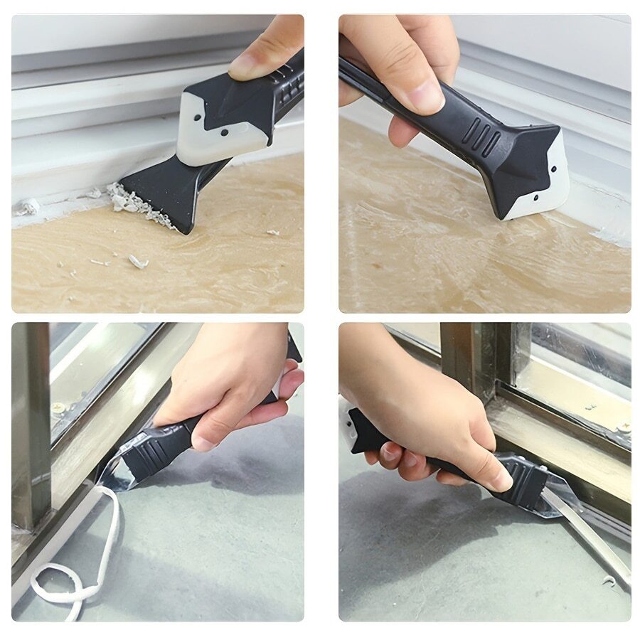 Grout Tool Set, Including Metal Scraper, Silicone Residue Scraper ...