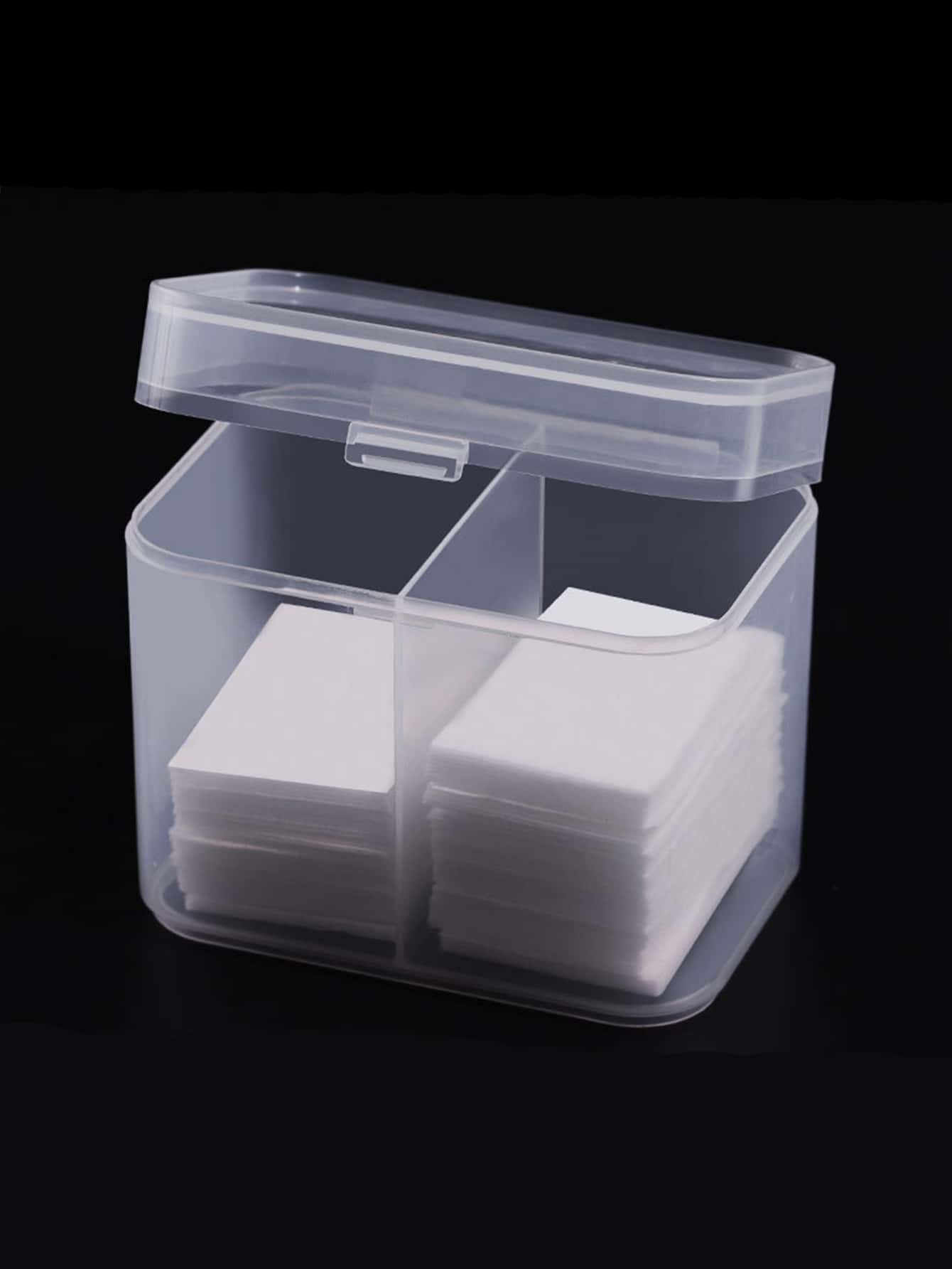 Nail Wipe & Remover Pads Storage Box With Dual Compartments And Orange ...