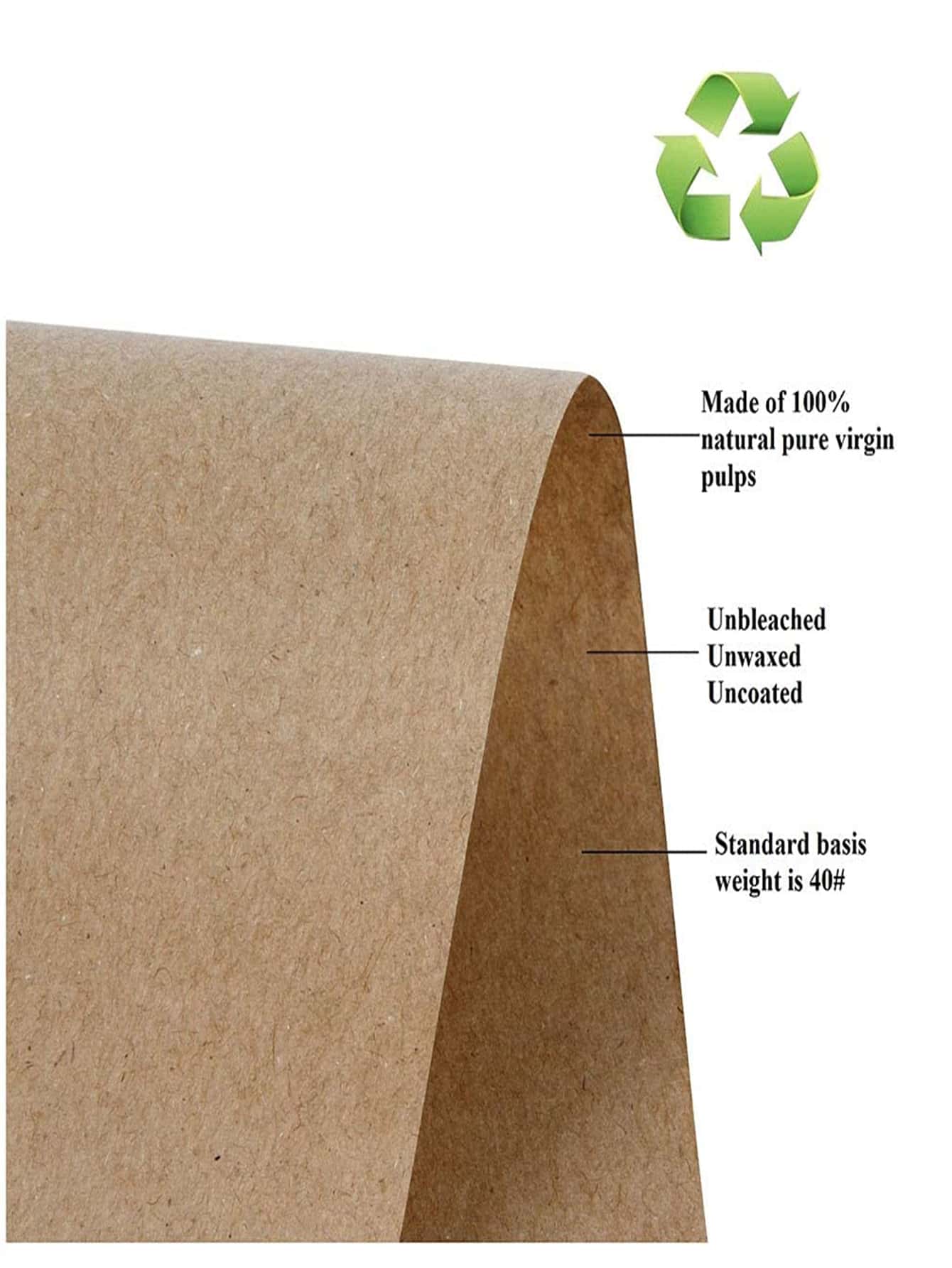 YRYM HT Brown Kraft Butcher Paper Roll - Natural FoodGrade Brown ...