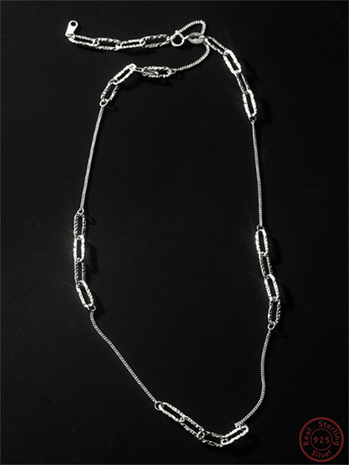 1pc Simple & Trendy S925 Sterling Silver Small Glitter & Rectangle ...