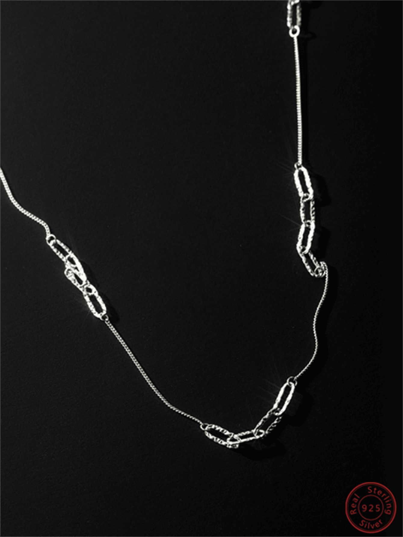 1pc Simple & Trendy S925 Sterling Silver Small Glitter & Rectangle ...