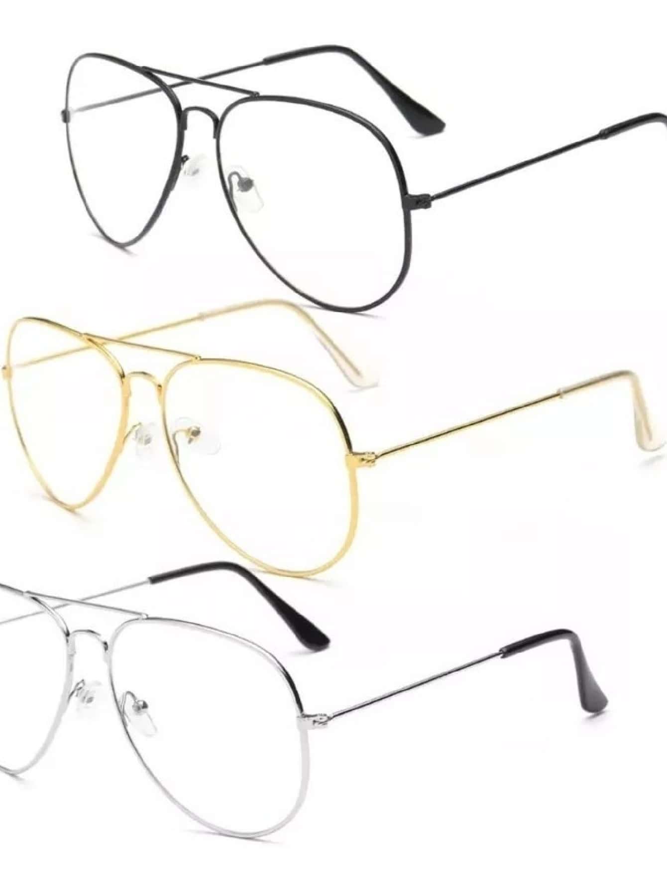 Lentes transparentes de Moda para Hombre: Estilo Piloto con Armazón ...