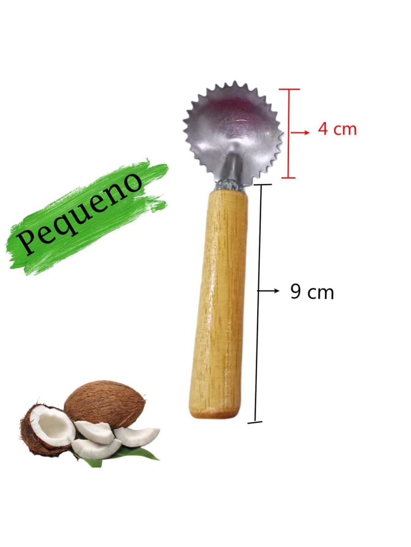 1 Raspa Coco de Inox - Com Cabo Resistente de Madeira | SHEIN Brasil