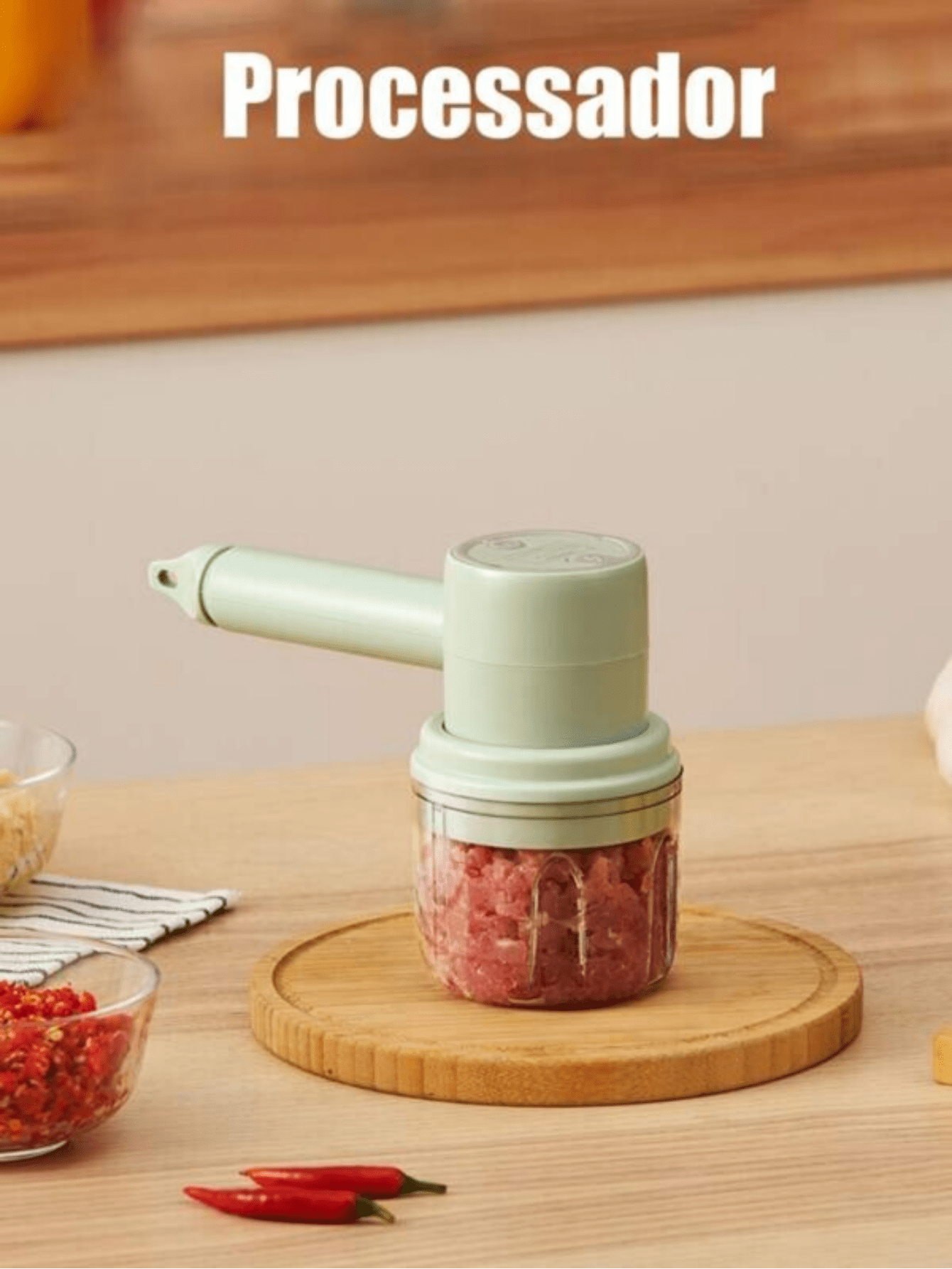 Mini Batedor Elétrico Portátil 3 em 1 Recarregável/Batedeira ...