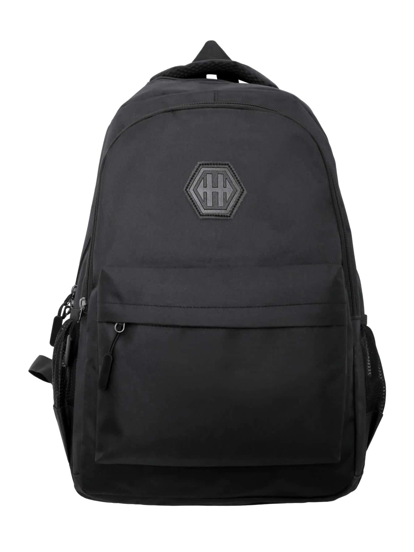 Black Minimalist Laptop Backpack Preppy Lightweight For Work & Travel ...