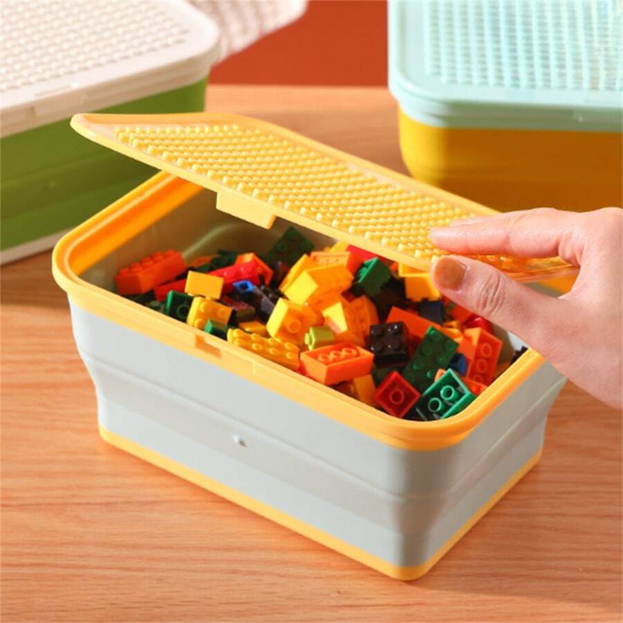 Toy Storage Box, Collapsible Storage Box For Building Blocks, Splicing ...