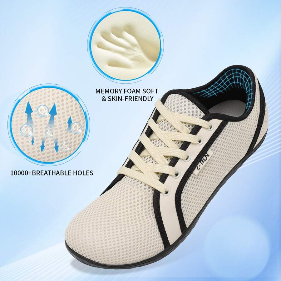 L-RUN Women's Mens Barefoot Shoes Wide Toe Box Minimalist Shoes Ultra ...