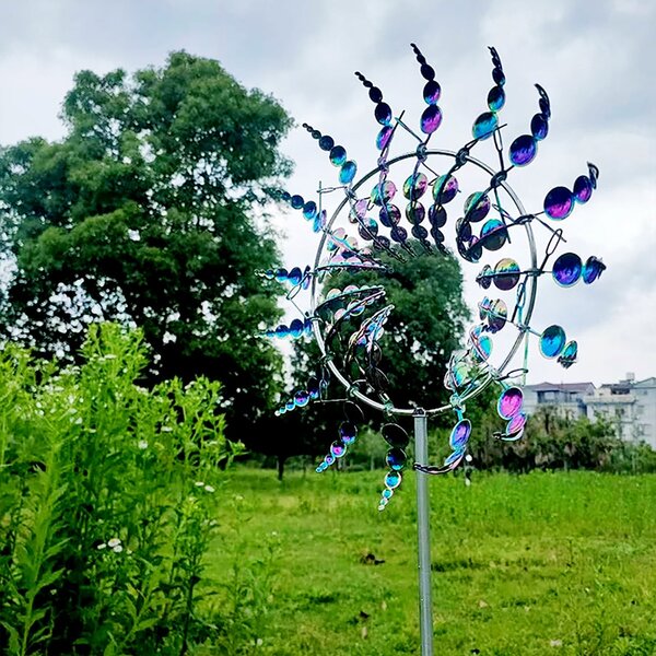 1pc Magical Windmill Metal Wind Spinner Outdoor Kinetic Wind Sculptures ...