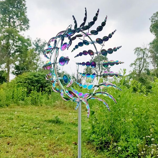 1pc Magical Windmill Metal Wind Spinner Outdoor Kinetic Wind Sculptures ...