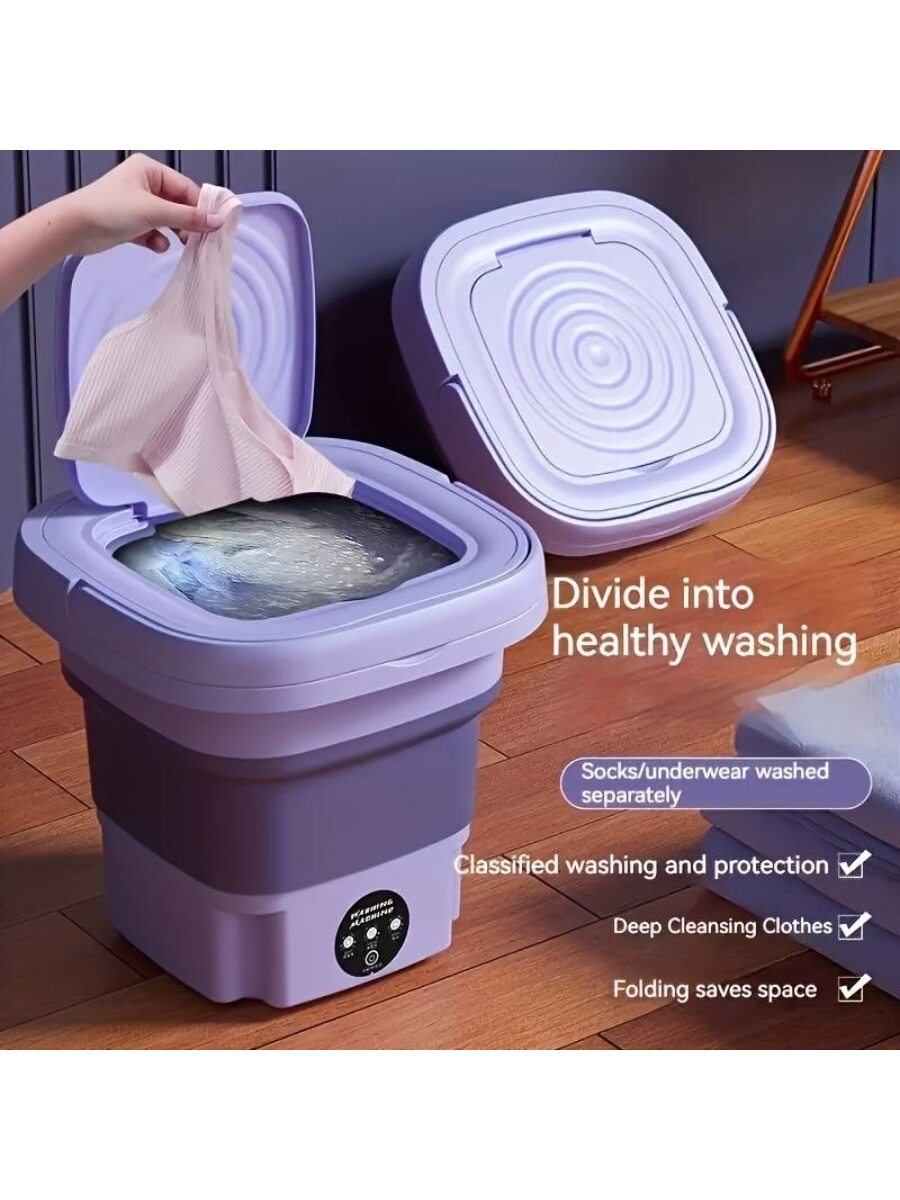 Foldable Mini Washing Machine, Fully Automatic Portable Small Washing ...