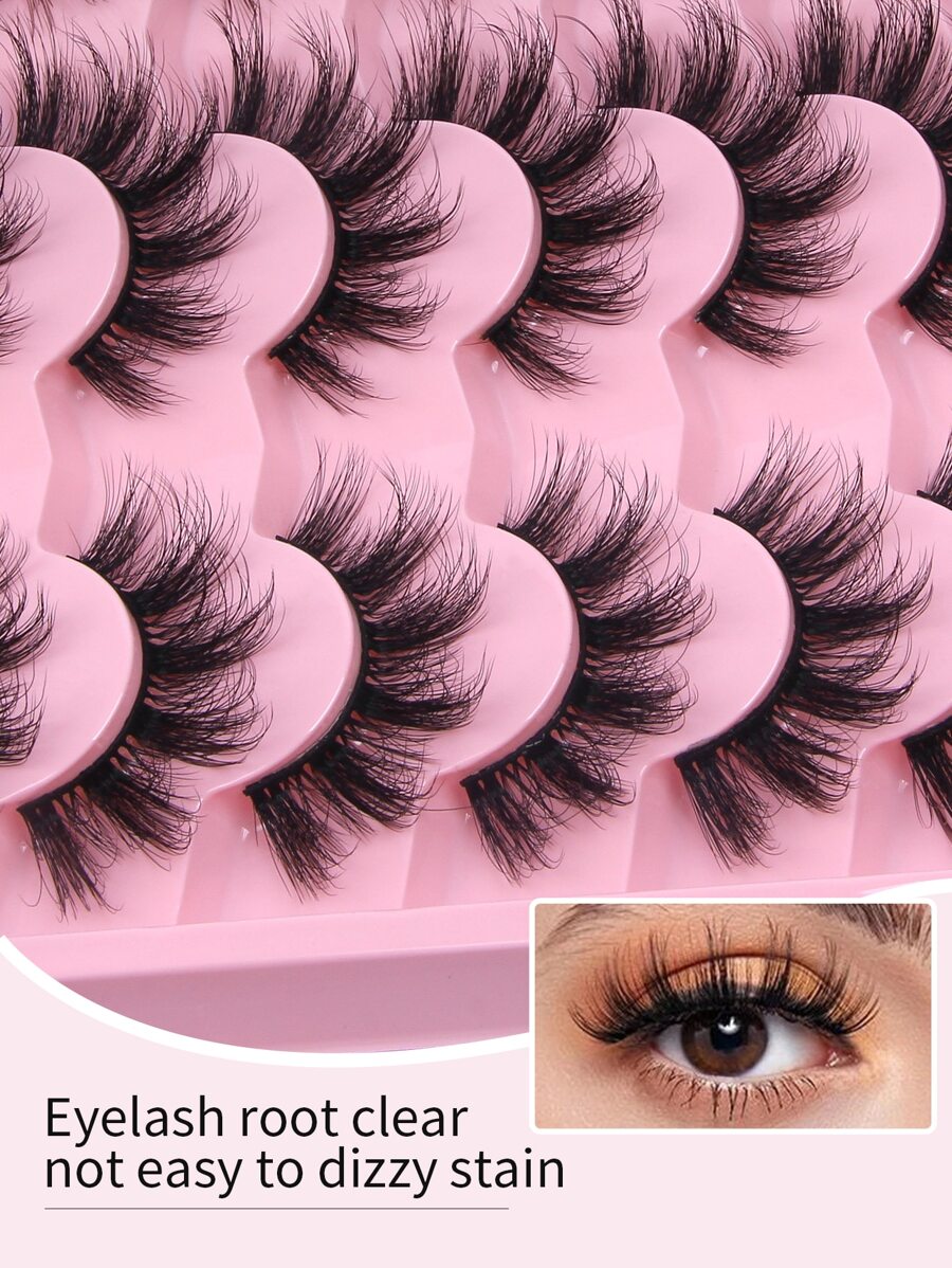 MAGEFY 20Pairs Of Natural Cross Full Mixed Style False Eyelashes,Fluffy ...