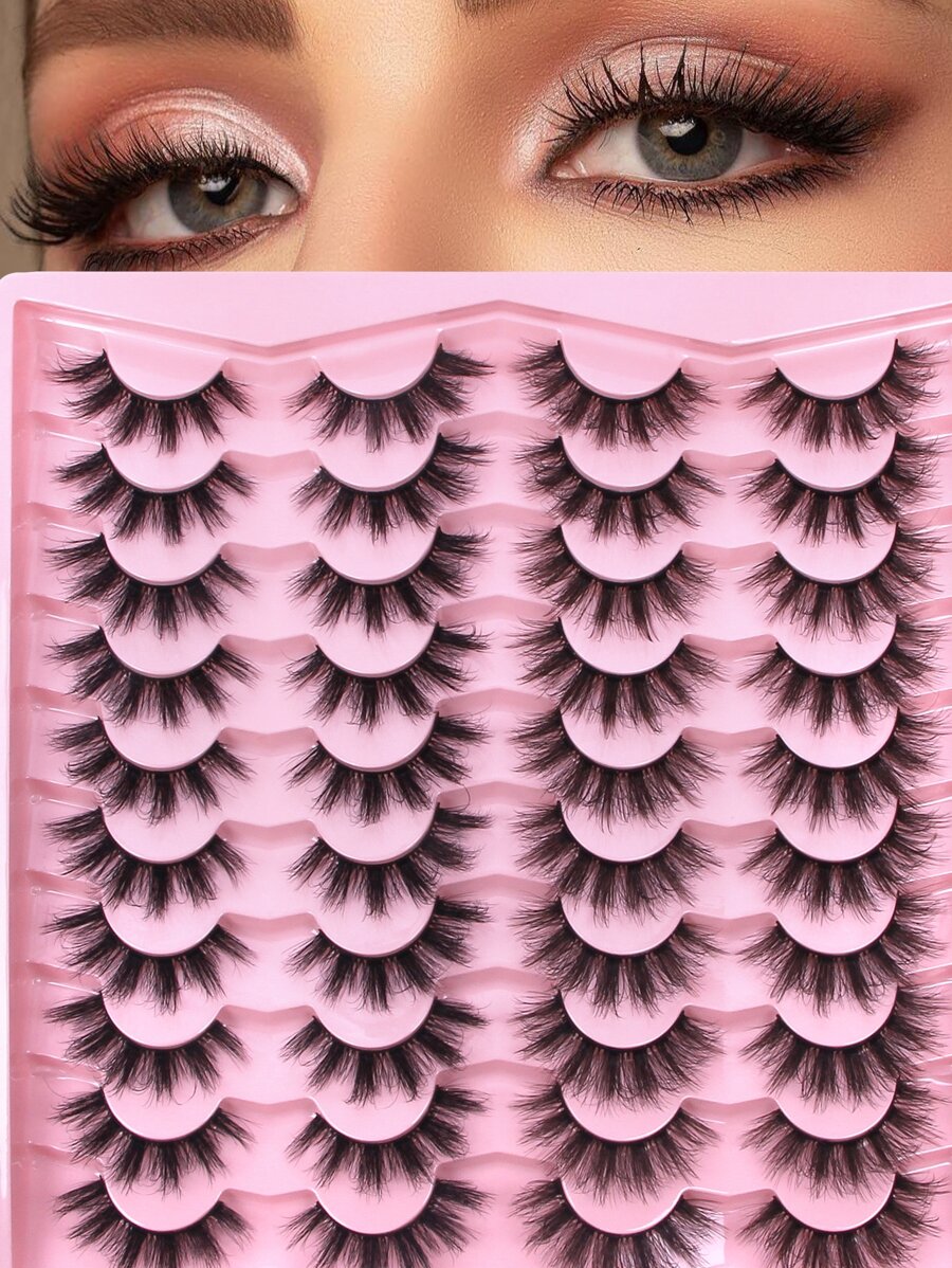 MAGEFY 20Pairs Of Natural Cross Full Mixed Style False Eyelashes,Fluffy ...