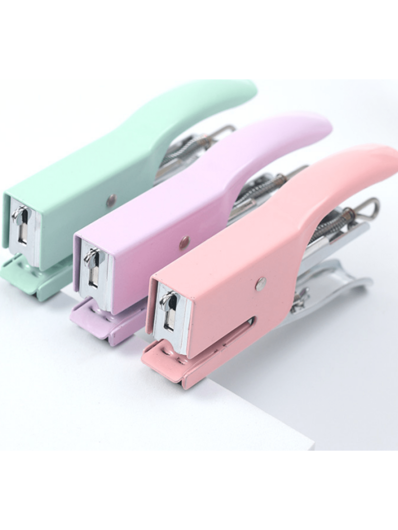 Macaron Colored Metallic Handheld Stapler Binding Machine, Random Color ...
