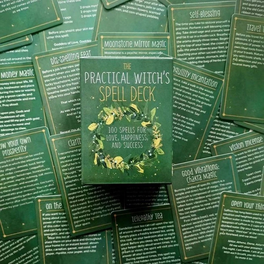 Deck de Cartas Oráculo The Practical Witch Spell Deck, Edição de Tarot ...