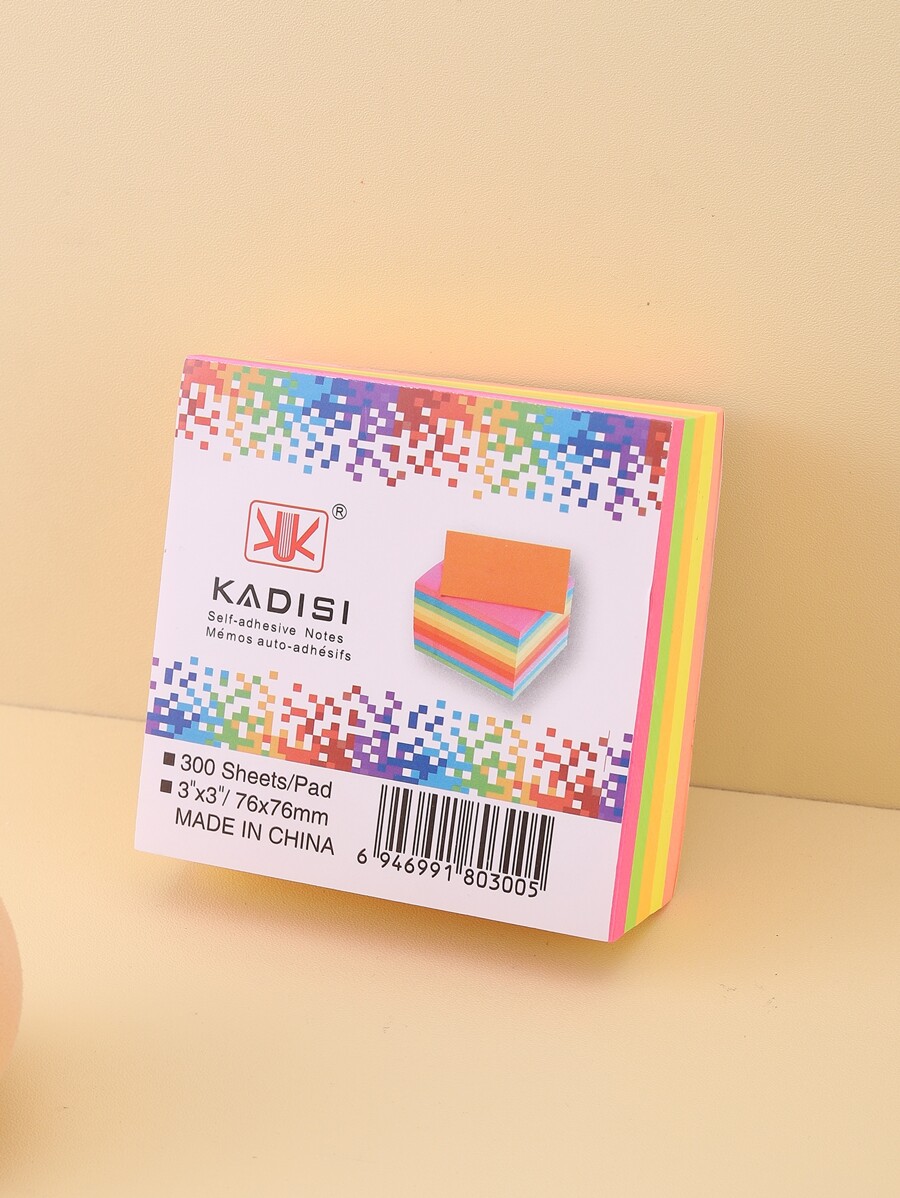 300 Folhas De Notas Adesivas Fluorescentes De 5 Cores, Bloco De Notas ...