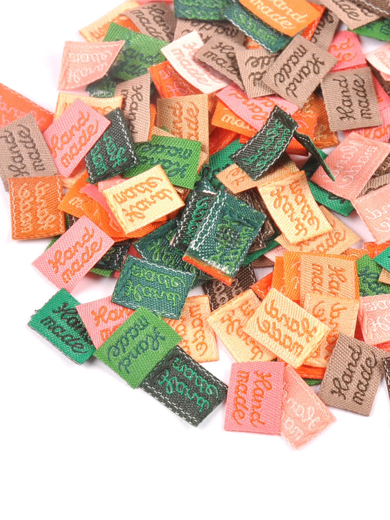 100pcs 1.5*1cm Multicolor Mini Size Hand Made Letter Tag Clothing Label ...