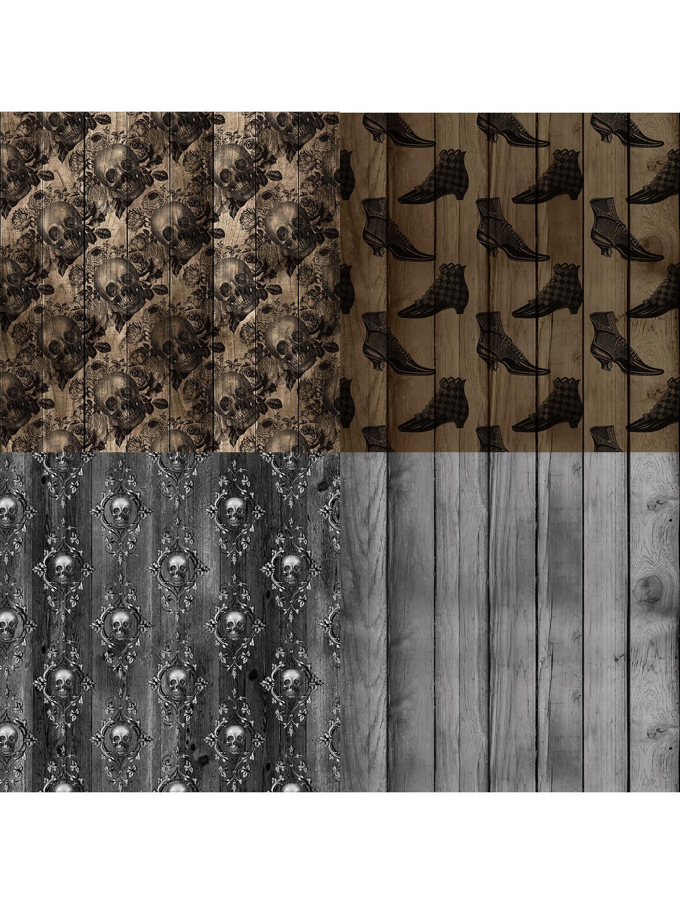24 Vel 6"X6" Heks Gotische vintage Naadloos Backdrop Karton ...
