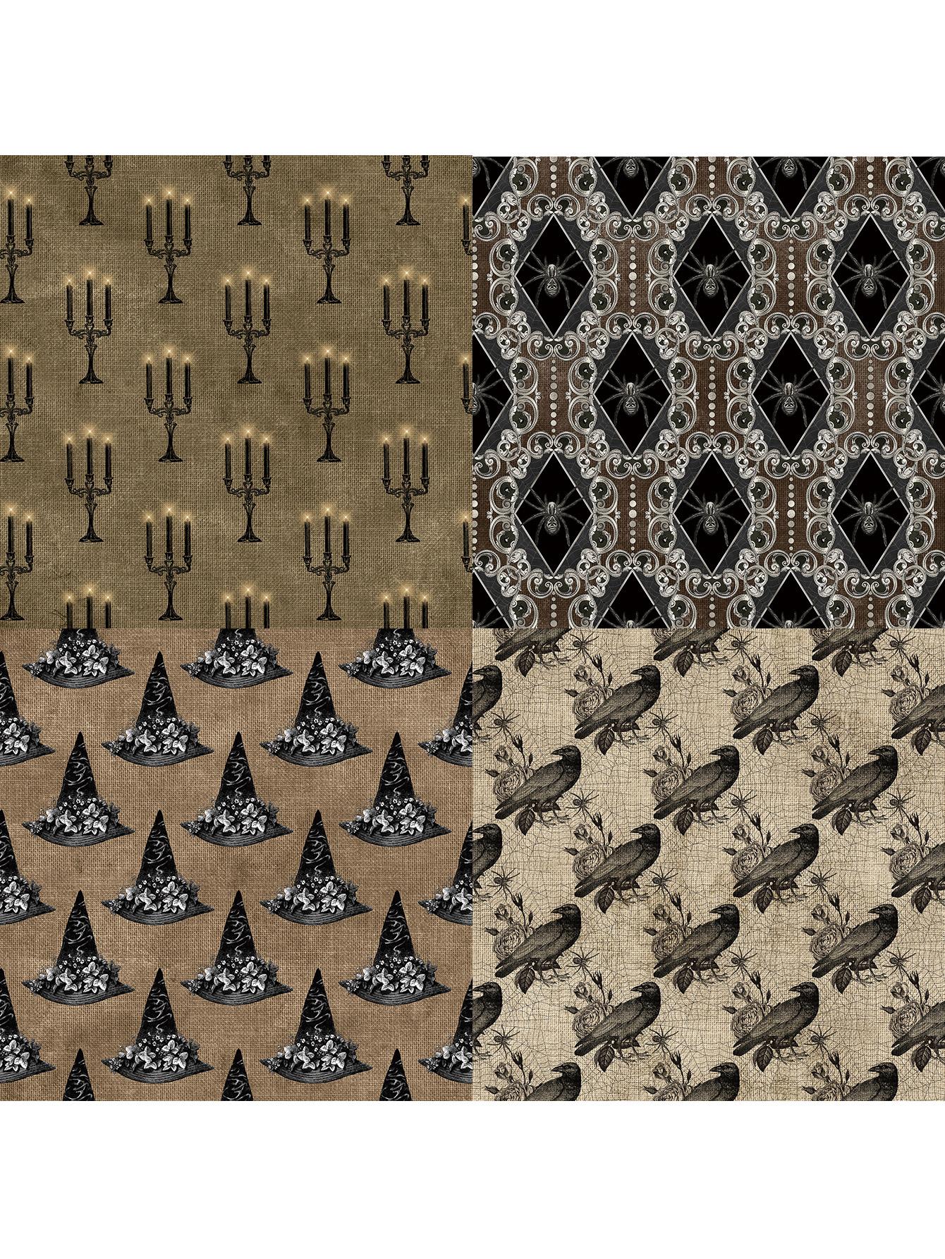 24 Sheet 6"X6" 15.24cmX15.24cm Witch Cottage Gothic Vintage Seamless ...