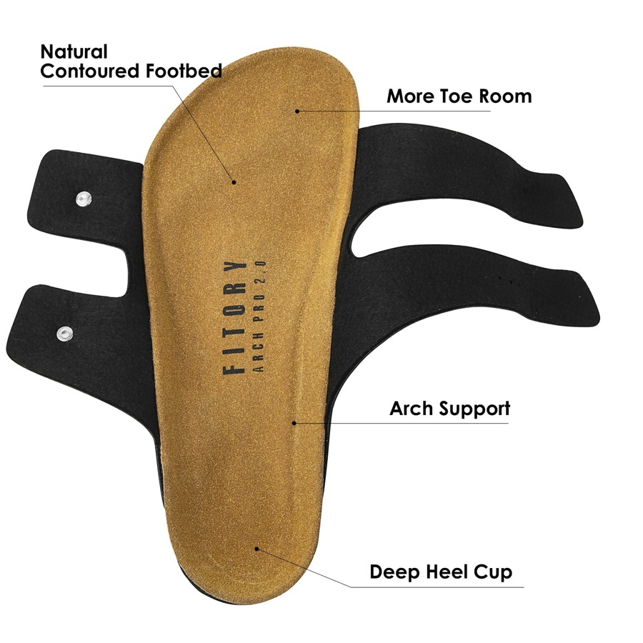 Mens Sandals, Arch Support Slides With Adjustable Buckle Straps And ...