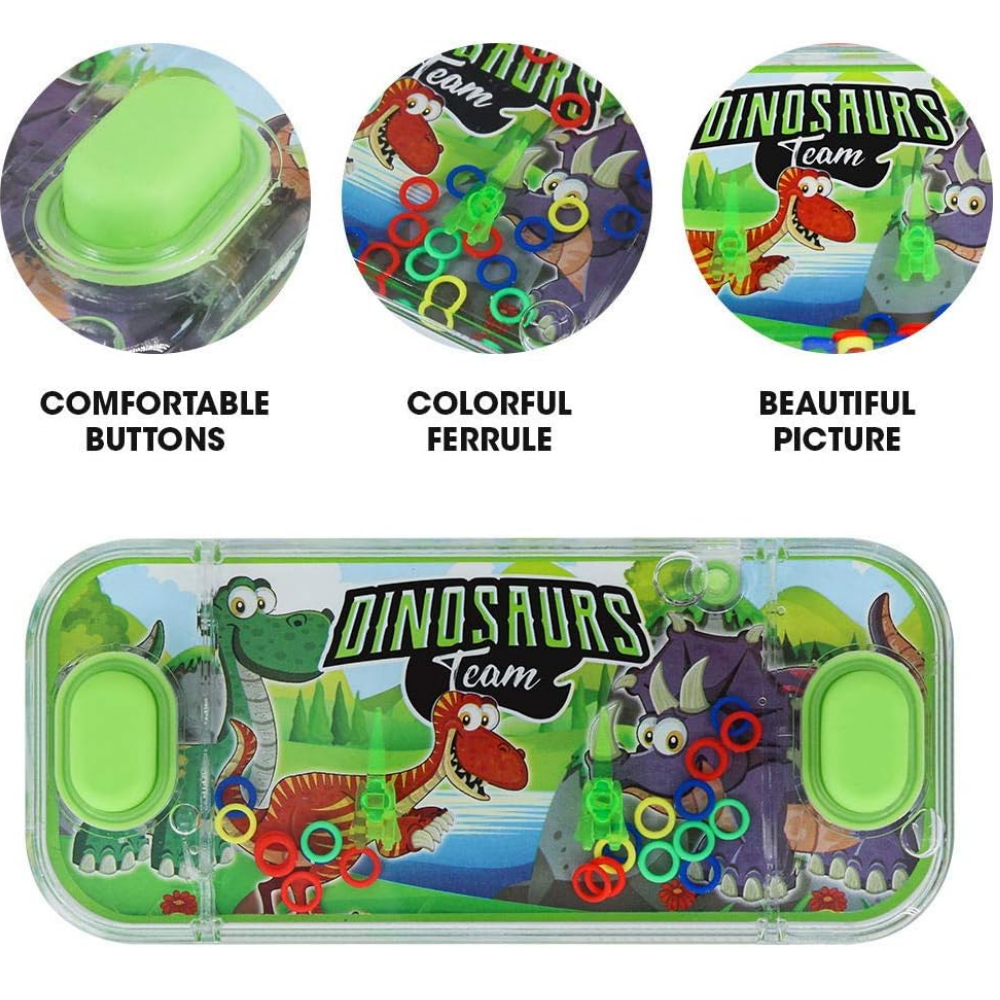 Handheld Water Games, 4 Packs Dinosaur Theme Water Toss Ring Game Aqua ...