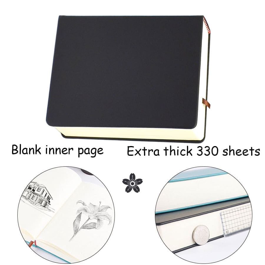 1pc Super Thick Blank Notebook, 660 Pages, Large Sketchbook, Handmade ...