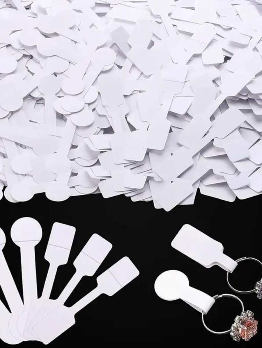 100pcs/set Round & Square Ring Labels - Adhesive Kraft Paper Ring ...