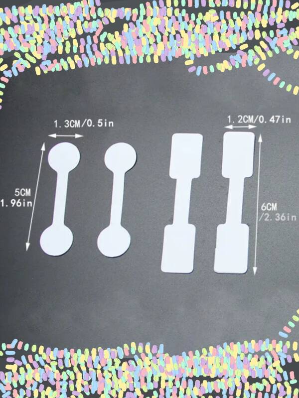 100pcs/set Round & Square Ring Labels - Adhesive Kraft Paper Ring ...