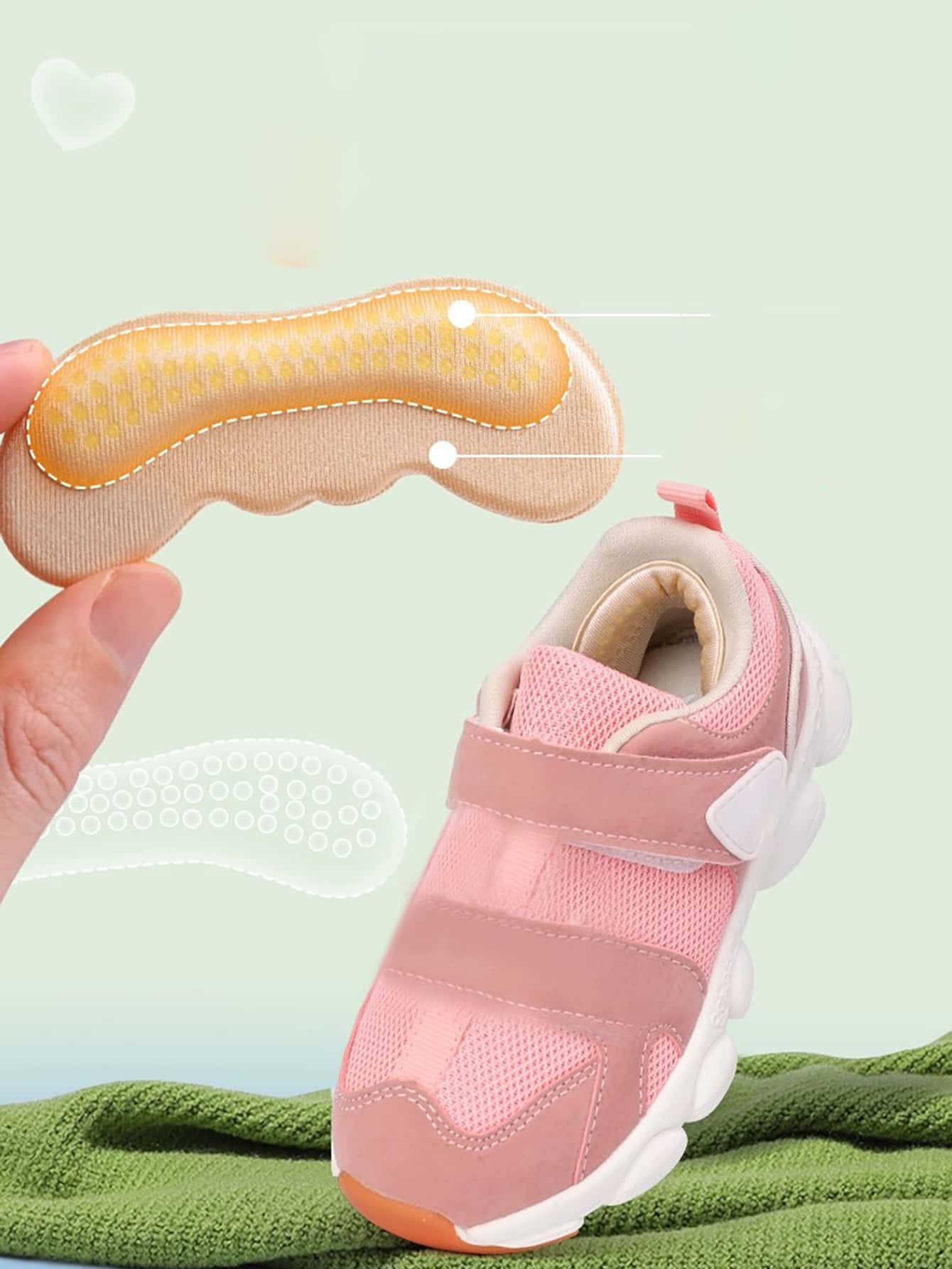 1pair Kids & Adults' Shoe Heel Sticker, Shoe Size Adjuster Half Insole ...