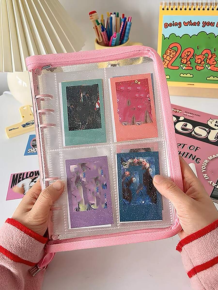 Zipper Closure A5 Loose-leaf Binder For 3-inch Photo Album With 6-holes ...