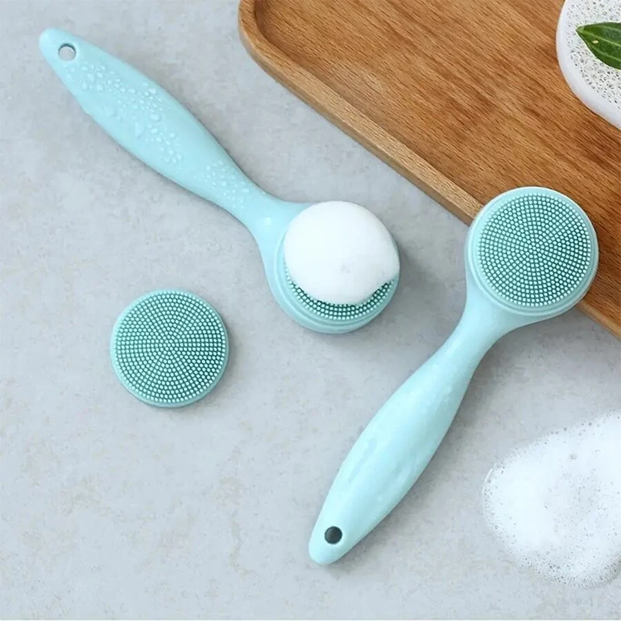 1pc Color Random Silicone Facial Cleansing Brush, Scrubbing Tool For ...