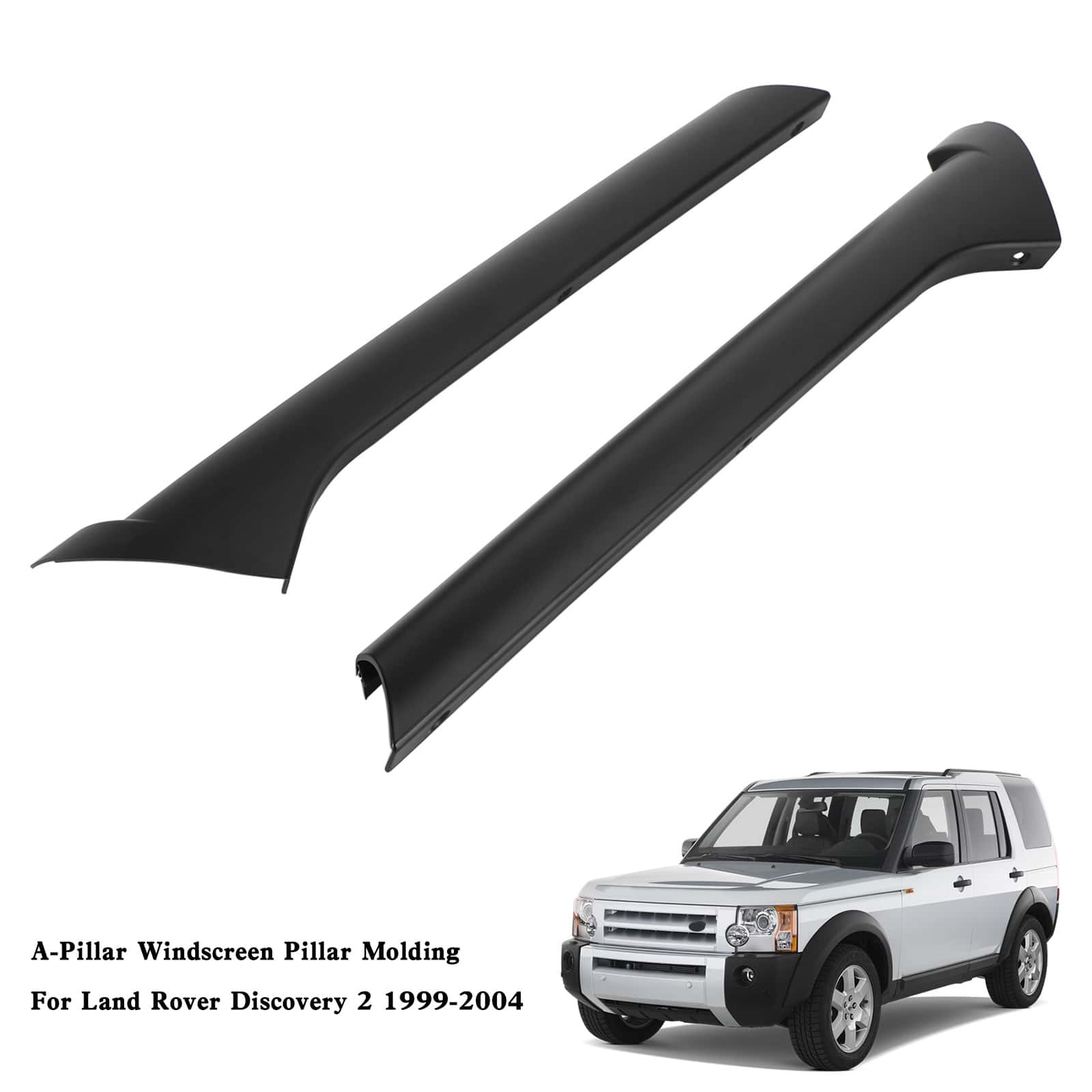 Pair Windscreen Pillar Moldings+Rivets For Land Rover Discovery 2 1999 ...