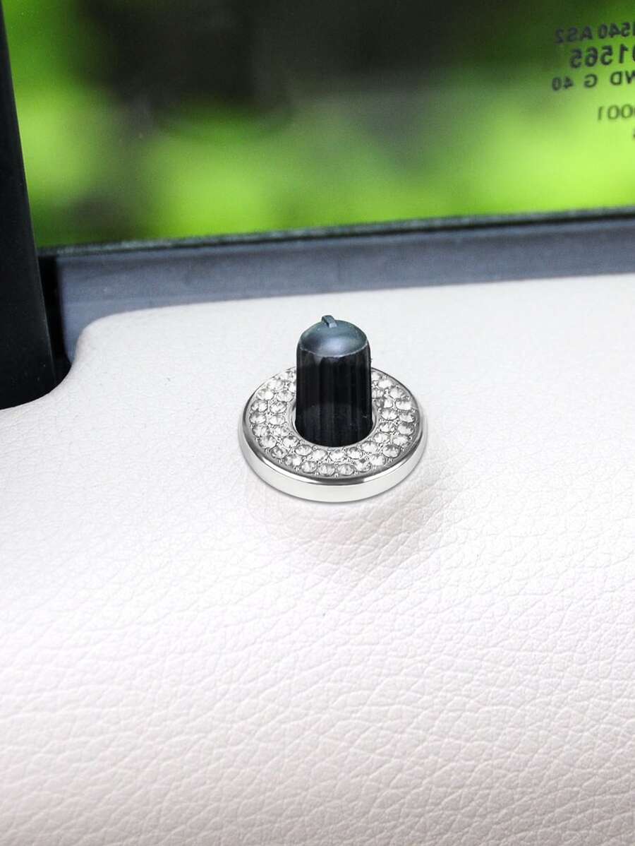 4pcs Rhinestone Decor Aluminum Alloy Car Door Lock Sticker | SHEIN USA