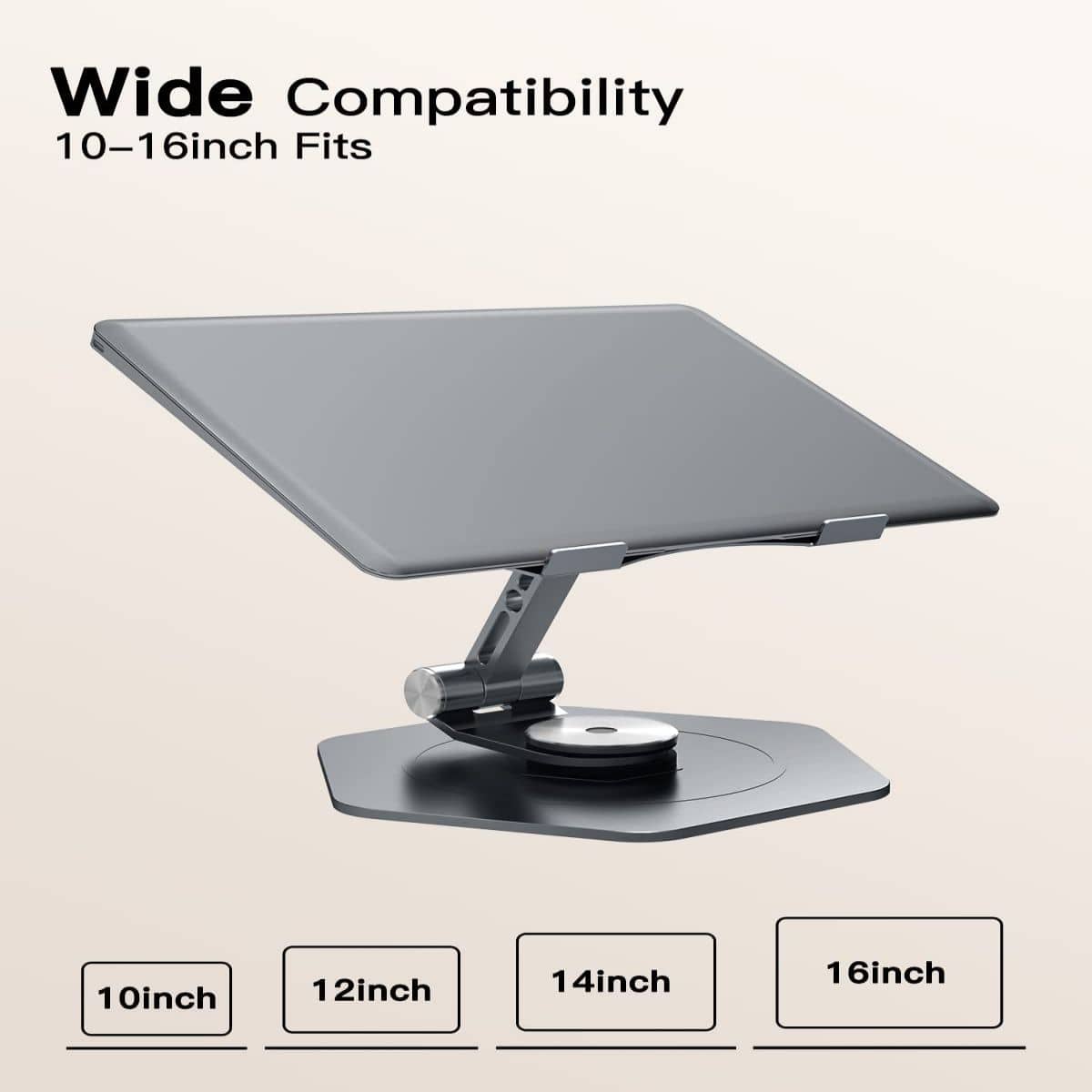 Swivel Adjustable Laptop Stand, 360° Rotating of Aluminum Laptop Stand ...